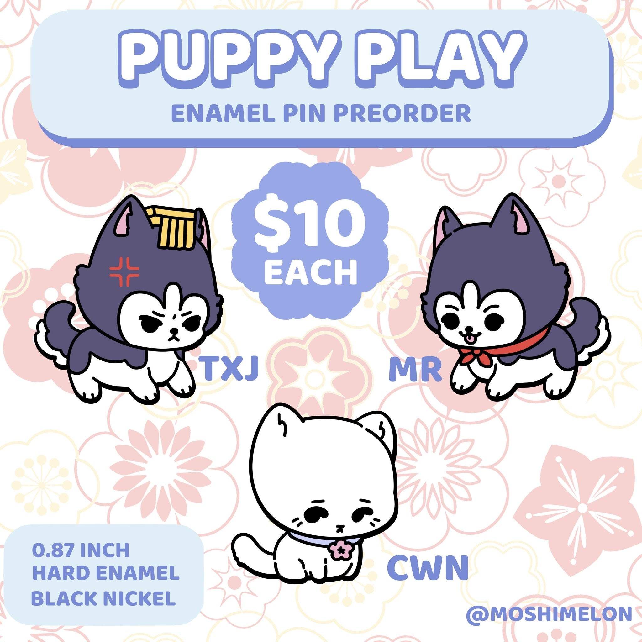 Puppy Play Pin Set – Moshi Melon